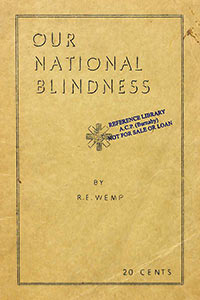 Our National Blindness - ACP - Our Library Digitized
