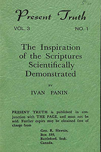 Present Truth - The Inspiration of the Scriptures Scientifically ...