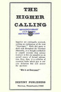 The Higher Calling - ACP - Our Library Digitized